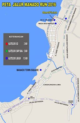 Manado Run 2016,Pemeritah Kota Manado,Dinas Pemuda dan olah raga Kota ...